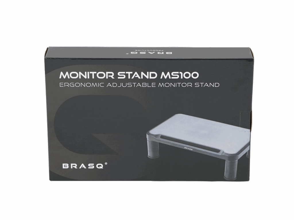 BRASQ Monitorstandaard Zwart MS100 monitorverhoger verstelbaar ...