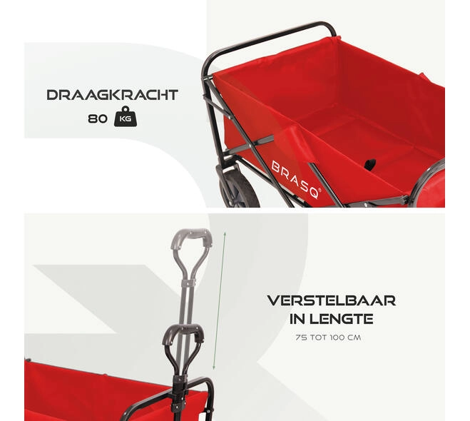 BRASQ Bolderkar - Inklapbaar, compact en veelzijdig voor strand, park ...